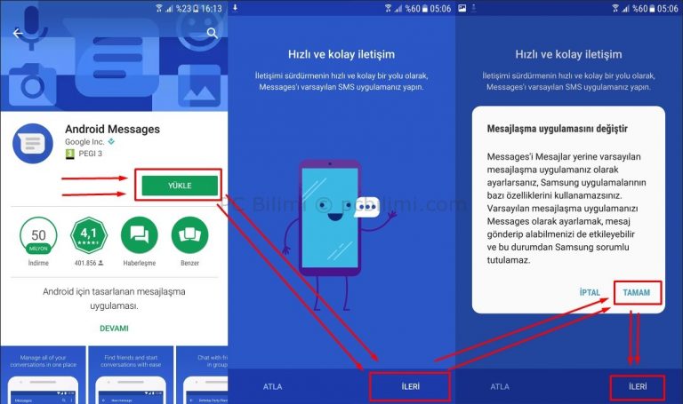 Android İçin SMS Uygulamasını Değiştirme Android İçin SMS Uygulamasını Değiştirme